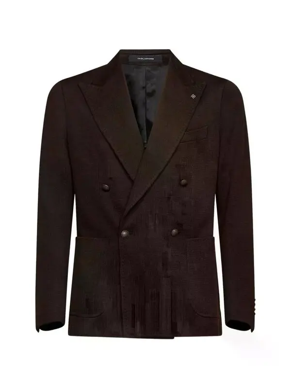 Tagliatore Double-breasted Peak-lapel Jacket - Brown