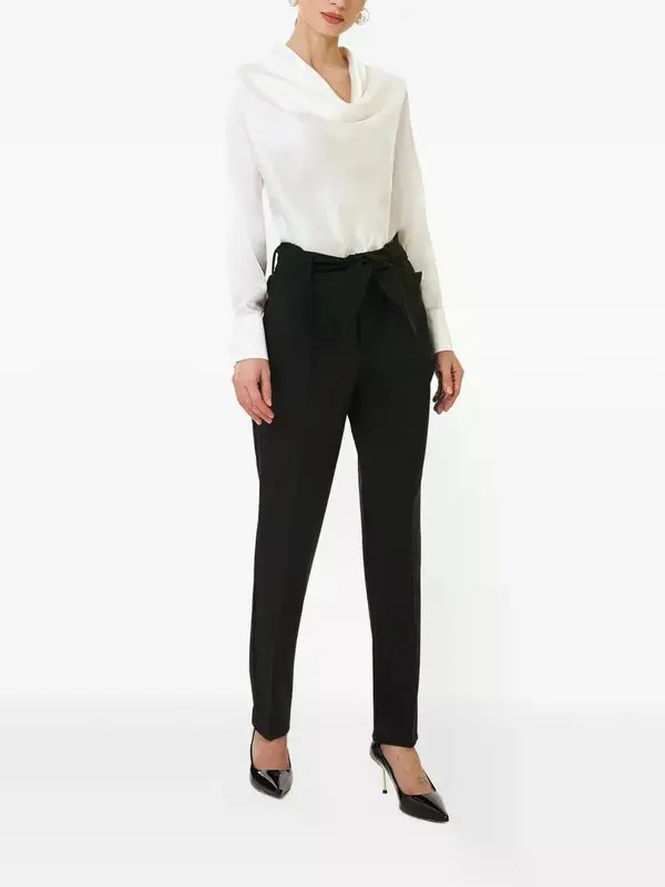 FRAMBOISE Caris Draped Silk Top