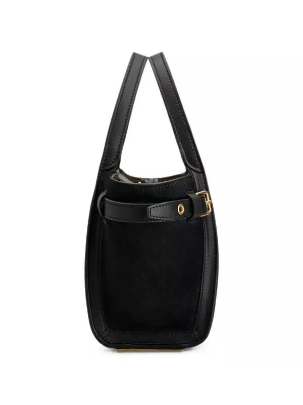 TOD'S T Timeless Leather-trim Tote Bag