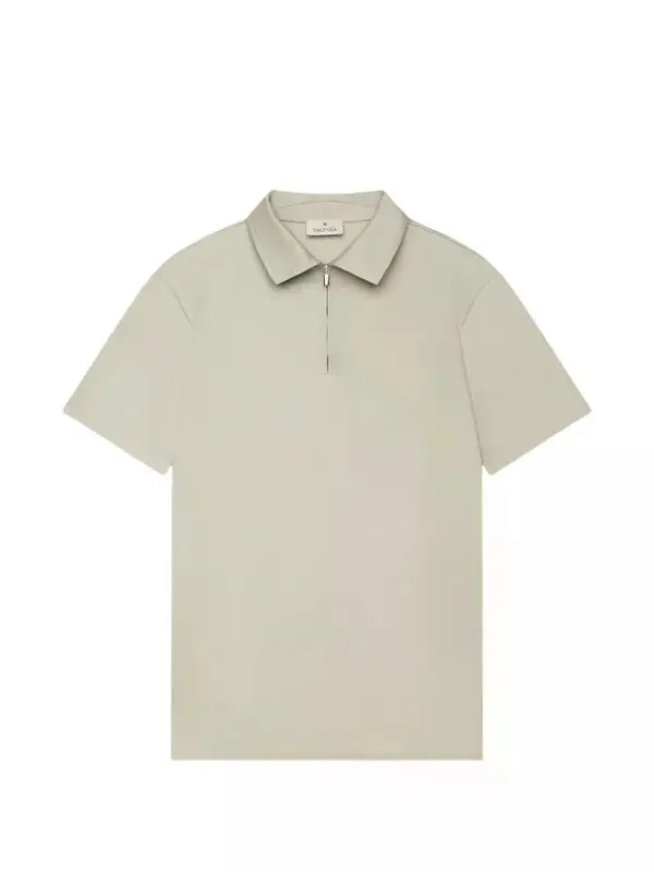 VALENZA Supima Cotton Zip-neck Polo Shirt
