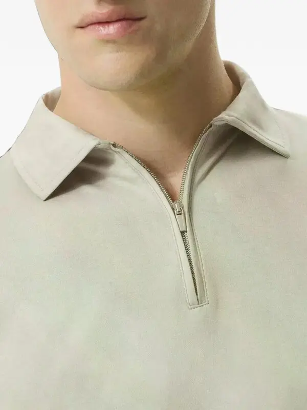 VALENZA Supima Cotton Zip-neck Polo Shirt