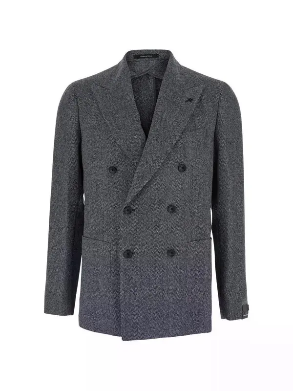 Tagliatore Double-breasted Herringbone Blazer