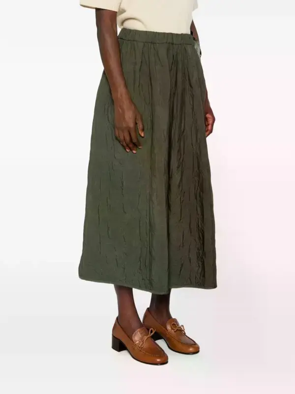 Max Mara Crinkled-effect Maxi Skirt - Green