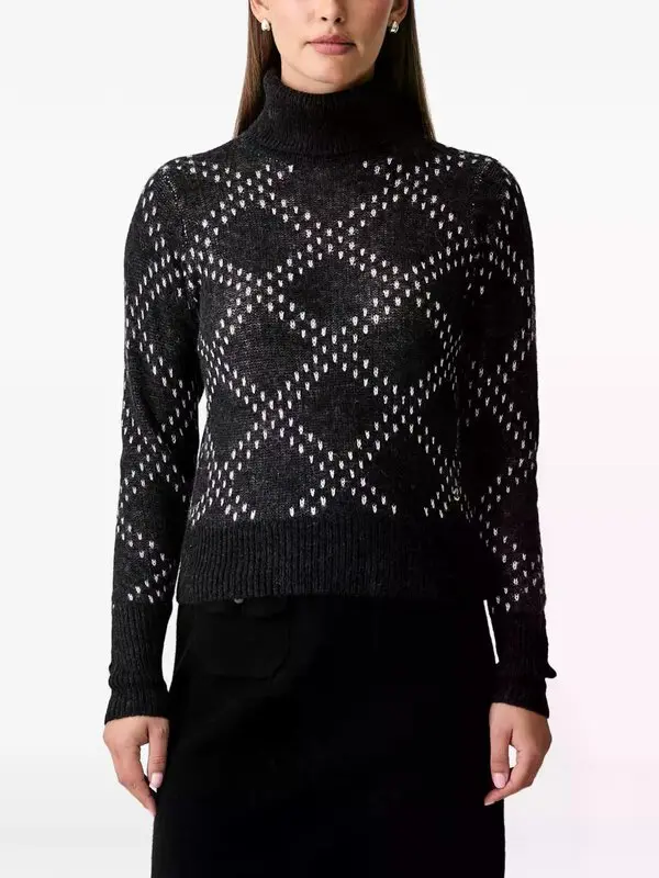 JOOP! Diamond-knit Roll-neck Sweater