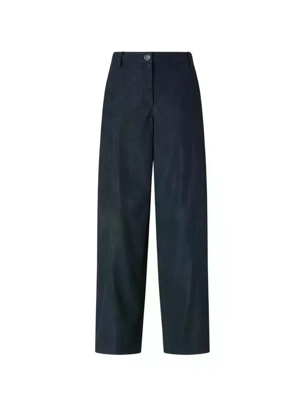Pinko Straight-fit Nubuck-leather-effect Trousers