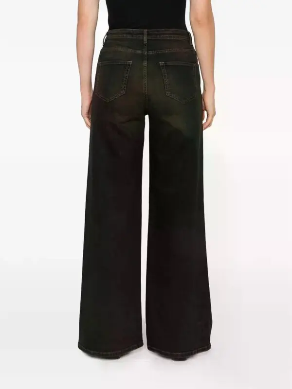 D.exterior Faded-effect Wide-leg Jeans