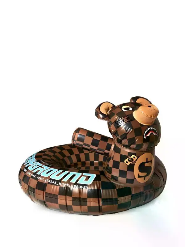 SPRAYGROUND Money Bear Checker-pattern Floaty - Brown