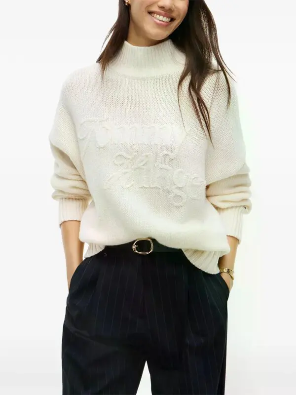 Tommy Hilfiger Heritage Logo-embroidered Mock-neck Sweater