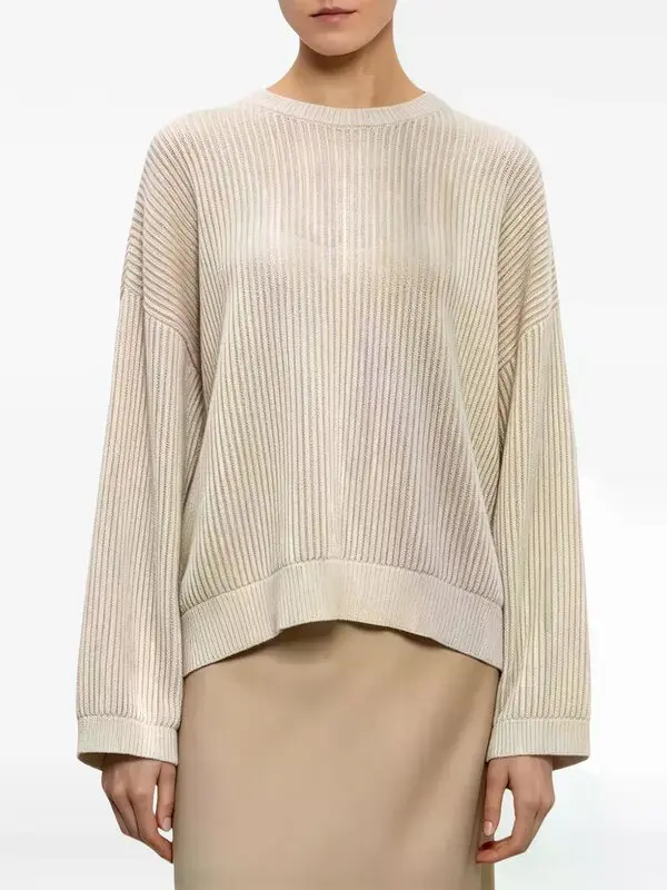 Brunello Cucinelli Ribbed-knit Dropped-shoulder Sweater