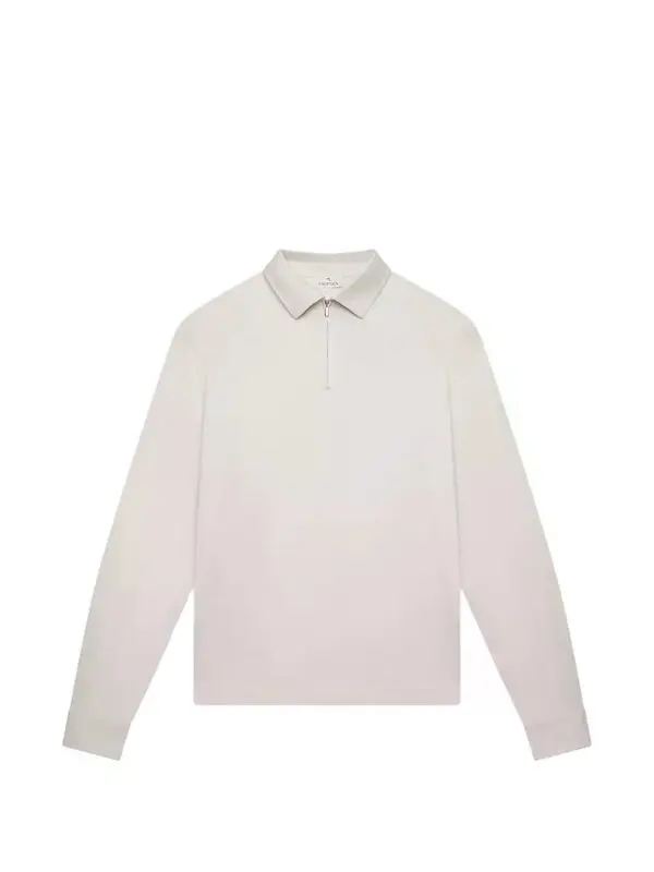 VALENZA Zip-collar Long-sleeve Polo Shirt
