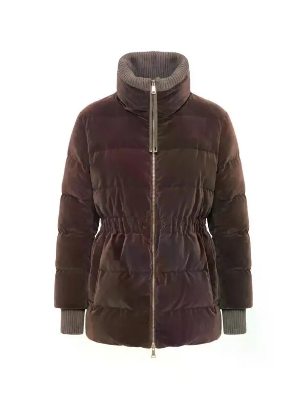 Fabiana Filippi Quilted Velvet-effect Coat