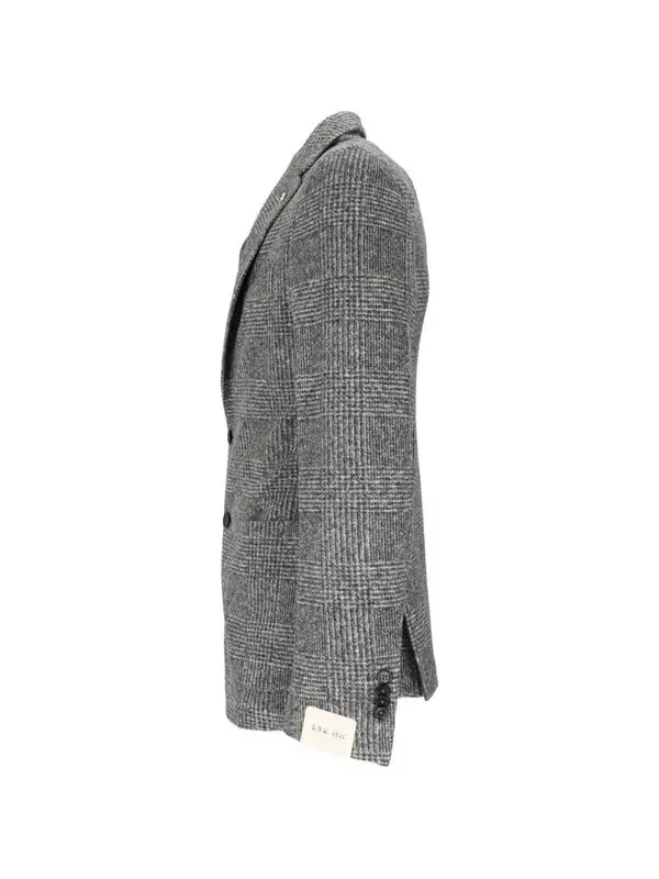 L.B.M. 1911 Checked Notched-lapel Blazer