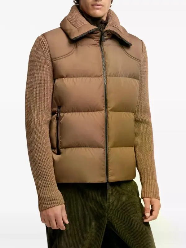 Moncler Padded Knit-sleeve Jacket