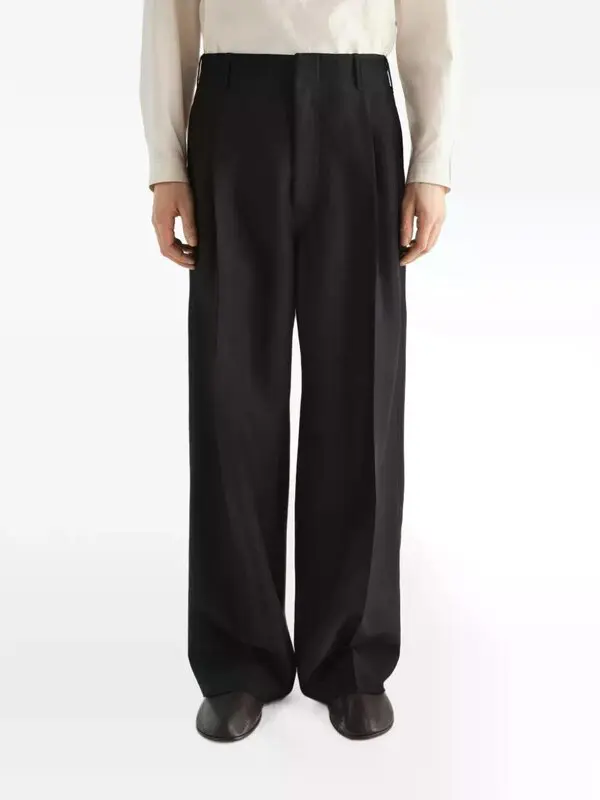 LEMAIRE Single-pleat Tailored Pants In Wool And Mohair Cloth