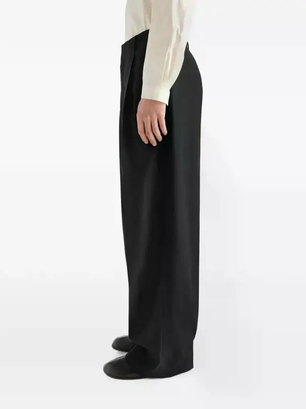 LEMAIRE Single-pleat Tailored Pants In Wool And Mohair Cloth