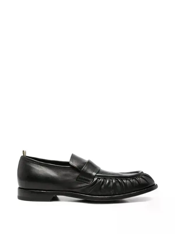 Officine Creative Sound 008 Ruched Leather Loafers