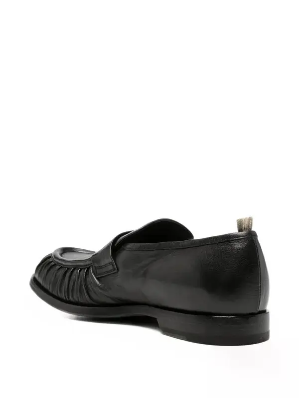 Officine Creative Sound 008 Ruched Leather Loafers