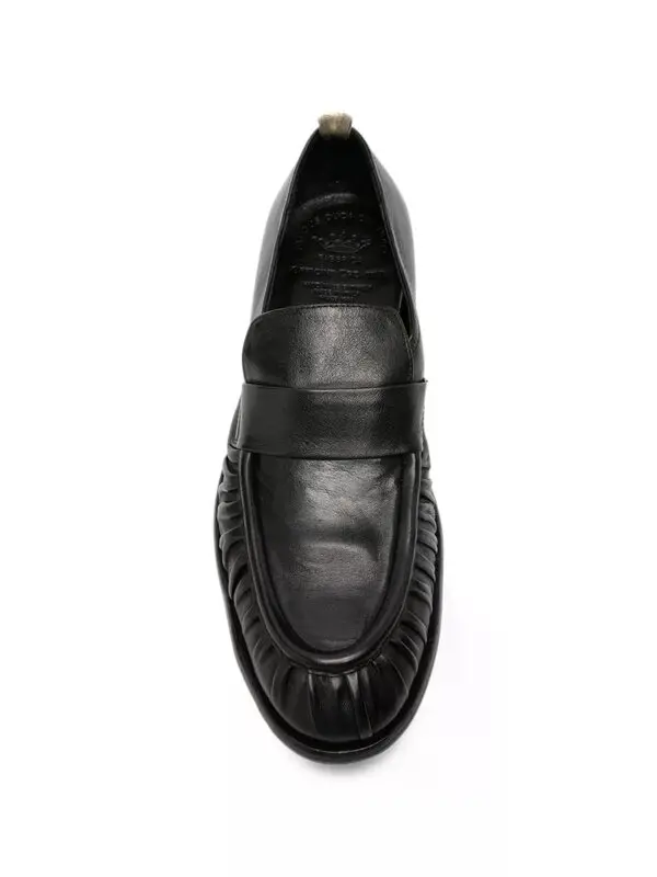 Officine Creative Sound 008 Ruched Leather Loafers