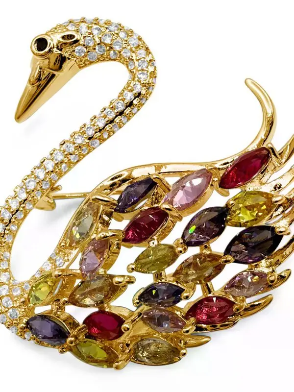 HZMER JEWELLERY Rangini Crystal-embellished Brooch