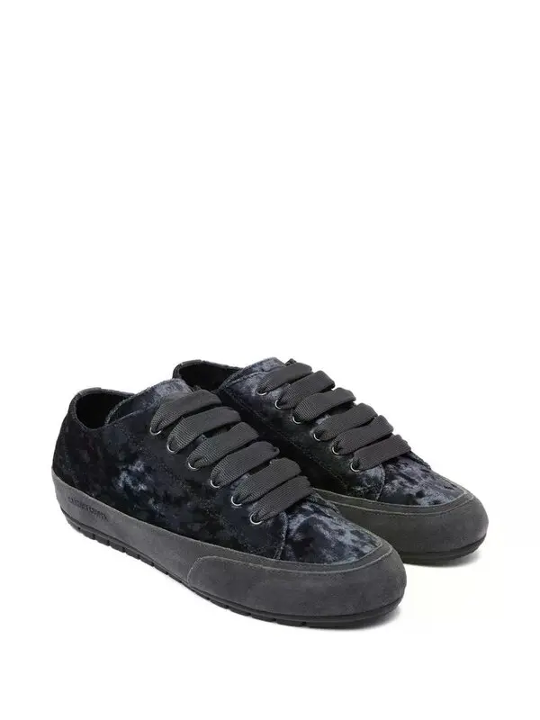 CANDICE COOPER Twist Velvet-effect Panelled Sneakers