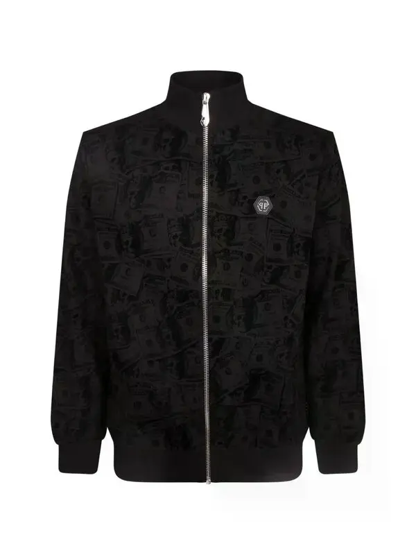 Philipp Plein Tracksuit Jacket All-over Dollar - Black