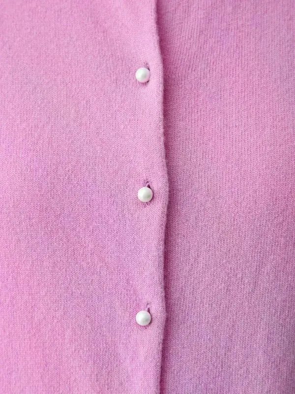 BENETTON Faux-pearl Button Cardigan
