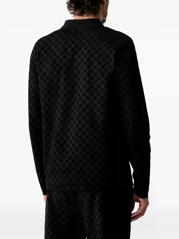 JOOP! Monogram-pattern Long-sleeve Polo Shirt