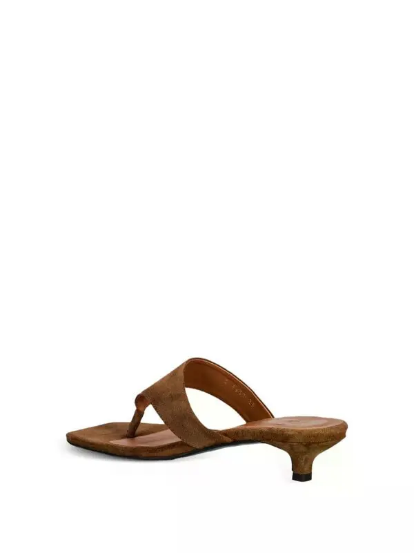 BILLI BI Suede Thong Sandals - Brown