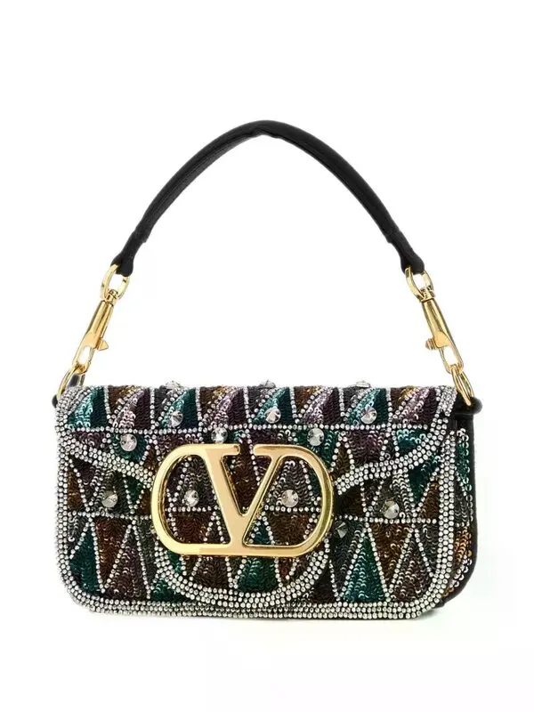 Valentino Garavani Locò Small Embroidered Shoulder Bag