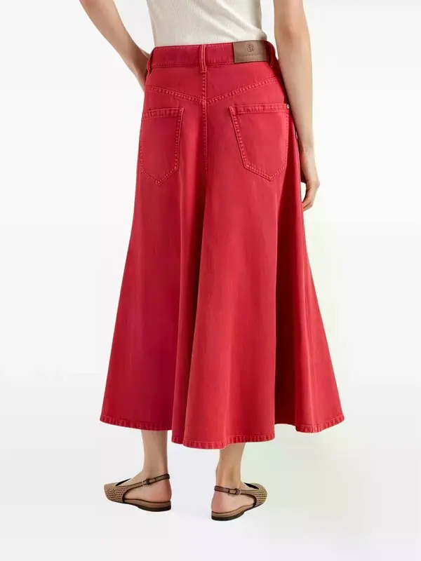 Brunello Cucinelli High-waisted A-line Midi Skirt