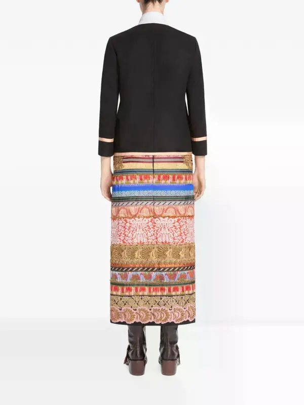 Dries Van Noten Long Embroidered Skirt