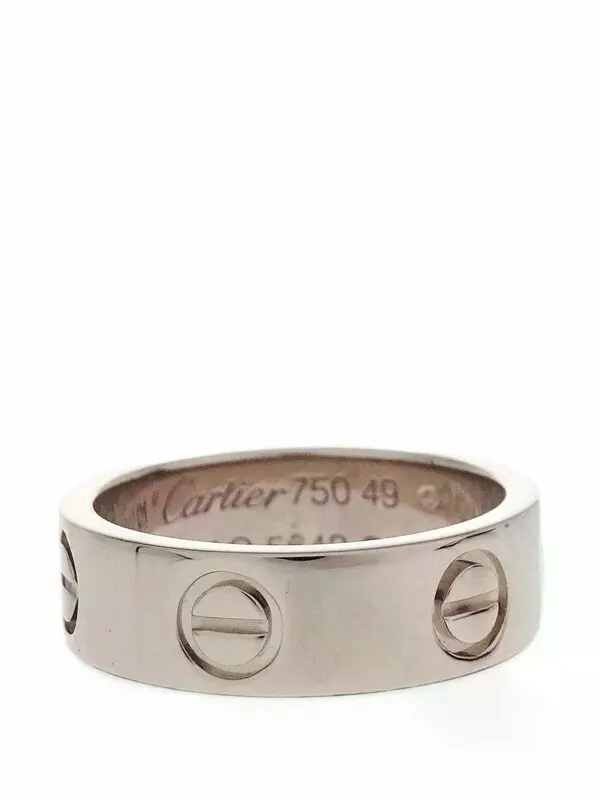 Cartier Love Engraved Ring - Silver