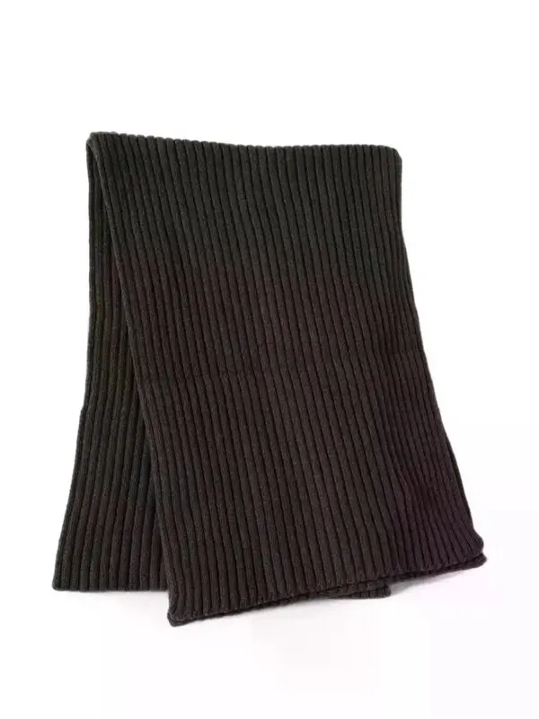 Rick Owens Ribbed-knit Long Scarf - Black