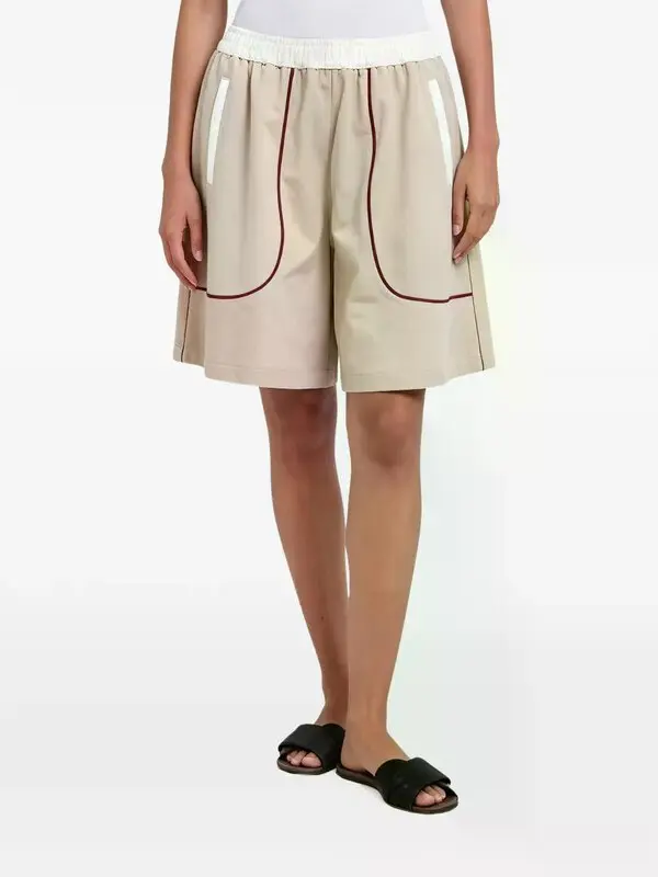 Brunello Cucinelli Piping-detail Elasticated-waistband Shorts
