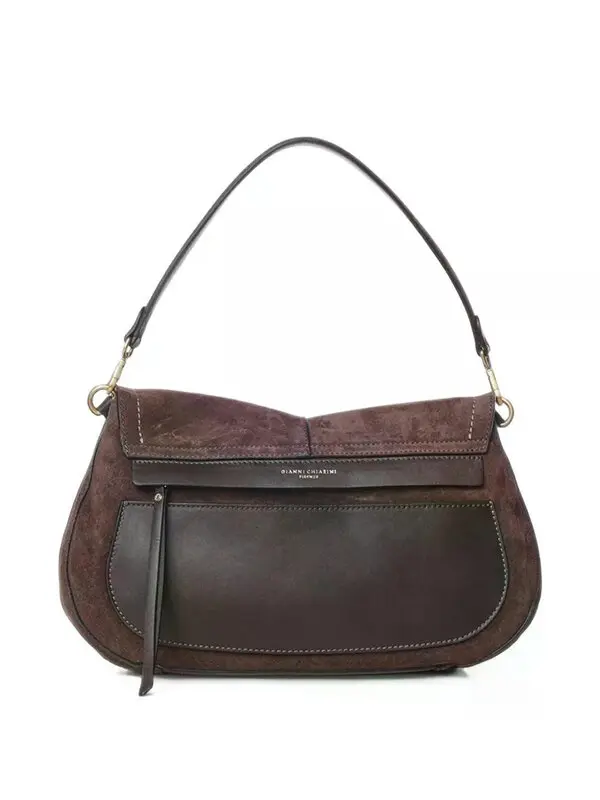 GIANNI CHIARINI Helena Suede-finish Panelled Shoulder Bag