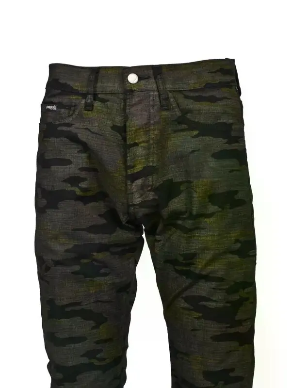 LIFEISWAR Camouflage-print Straight-leg Trousers