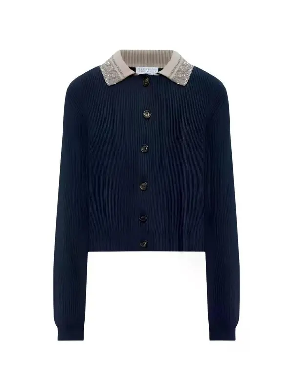 Brunello Cucinelli Sequin-embellished Ribbed Cardigan