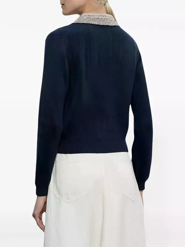 Brunello Cucinelli Sequin-embellished Ribbed Cardigan