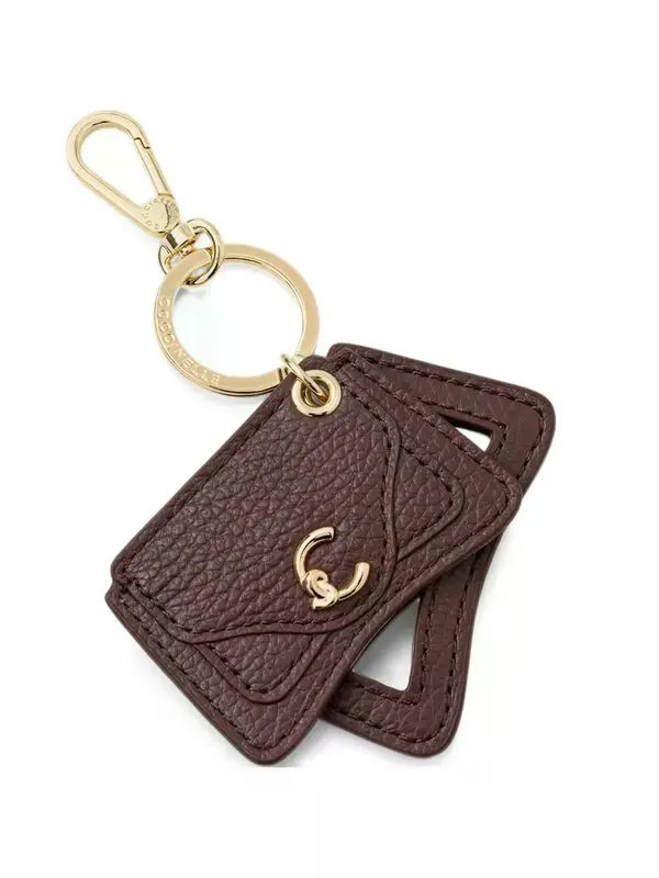 COCCINELLE C-me Logo-plaque Keyring - Brown
