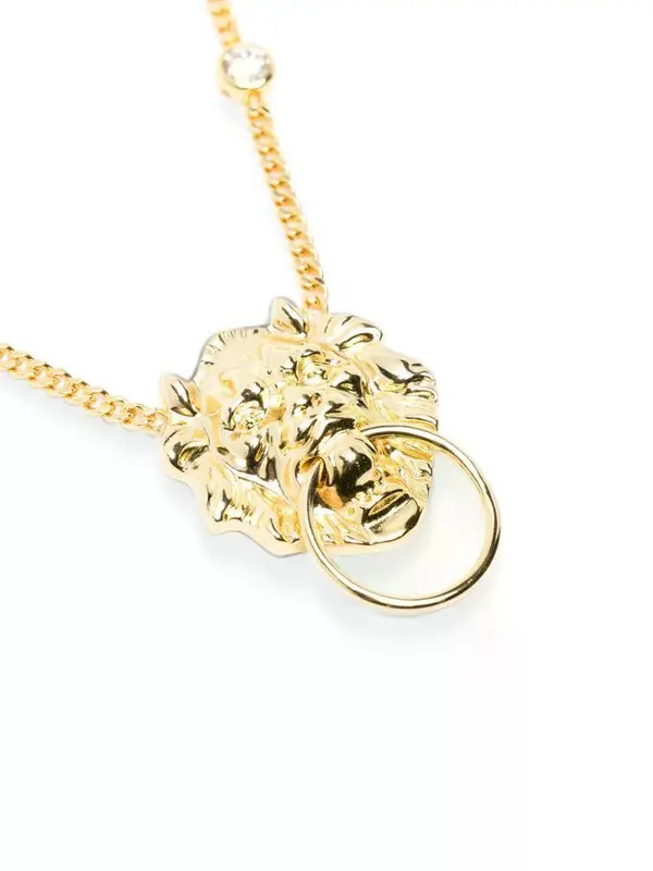Blumarine Lion-pendant Crystal-embellished Necklace