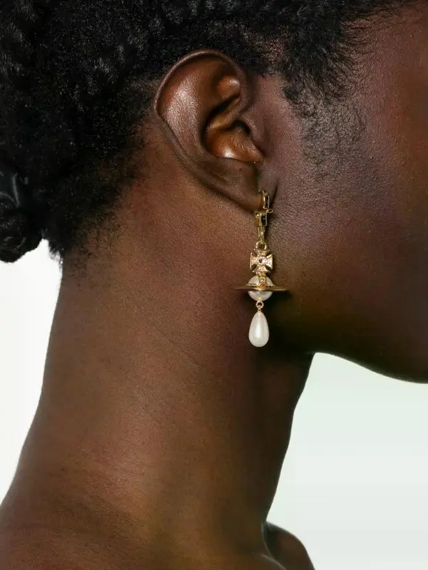 VIVIENNE WESTWOOD Aïda Orb Crystal-embellished Drop Earrings - Gold