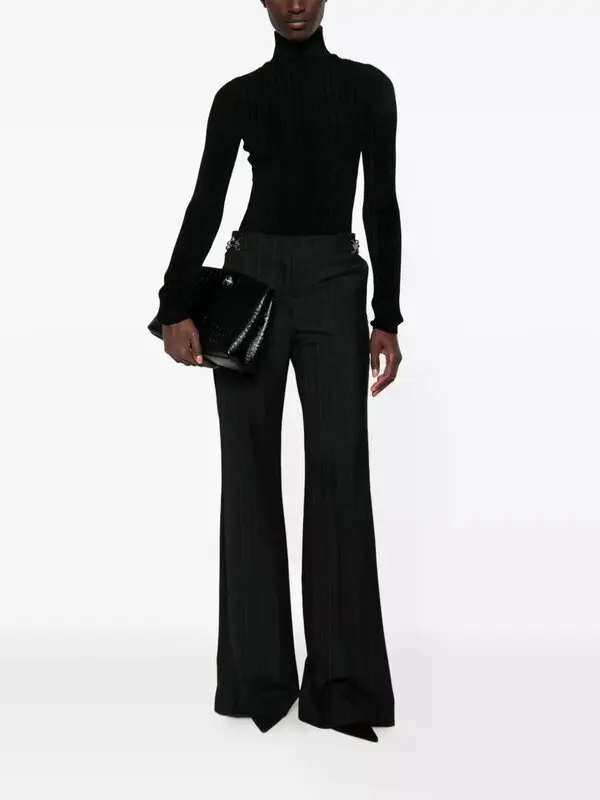 Sportmax Ribbed-knit Roll-neck Sweater - Black
