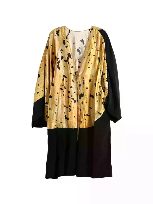 YANGKEHAN Floral-print Silk Coat