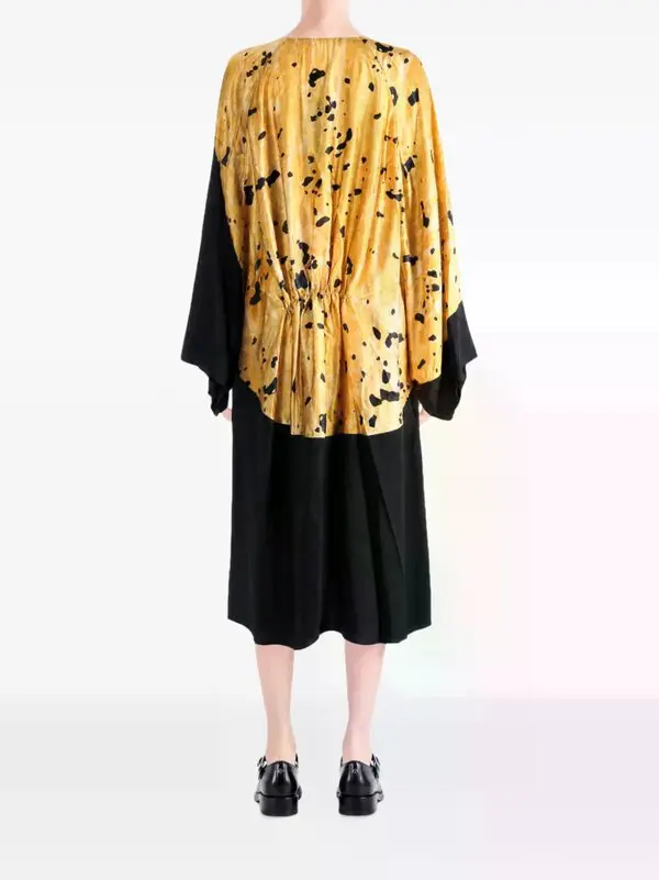 YANGKEHAN Floral-print Silk Coat
