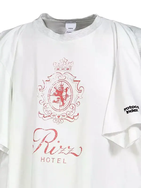 PROTOCOL INDEX Layered-sleeve T-shirt