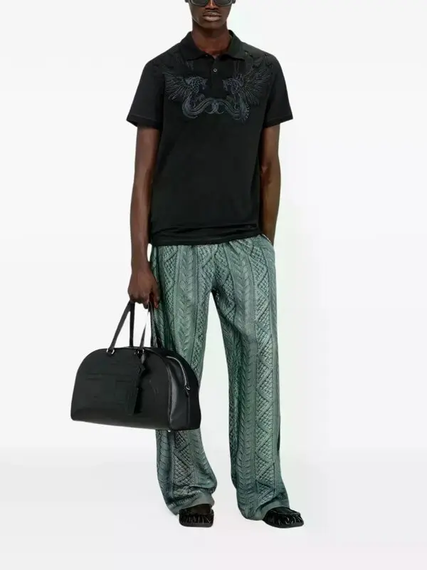 DIESEL® Cotton Polo With Embroidered-patch