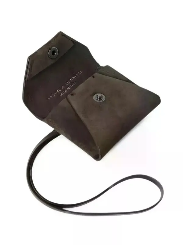 Brunello Cucinelli Suede Wristlet Clutch Bag