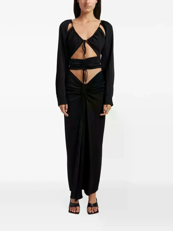 Christopher Esber Ruched Cutout-detail Maxi Dress