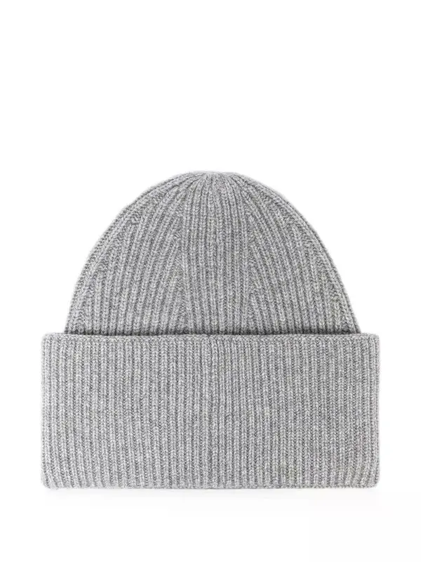 LANEUS Ribbed-knit Cashmere Beanie Hat