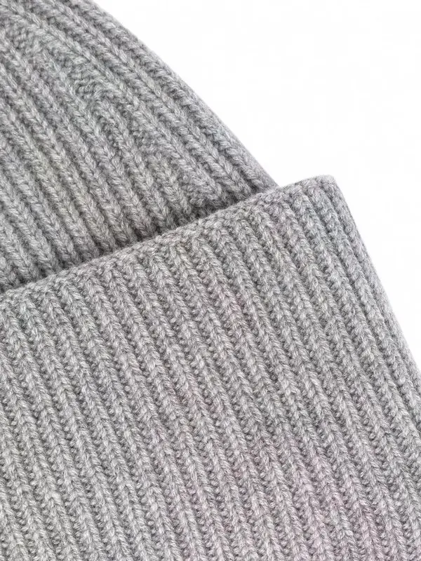 LANEUS Ribbed-knit Cashmere Beanie Hat